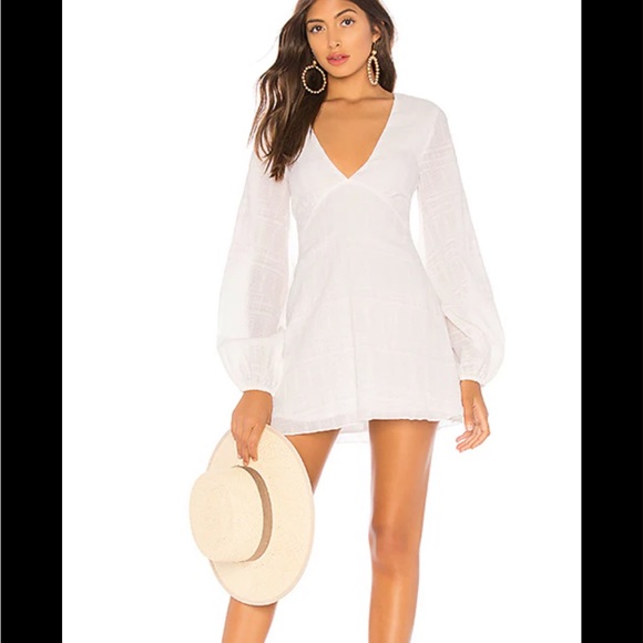 REVOLVE | Dresses | Brand New Revolve Tularose White Long Sleeve Dress ...